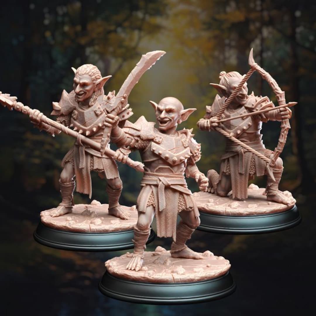 Dnd Miniature Goblin Warrior Henchmen Miniature for Dungeons and ...