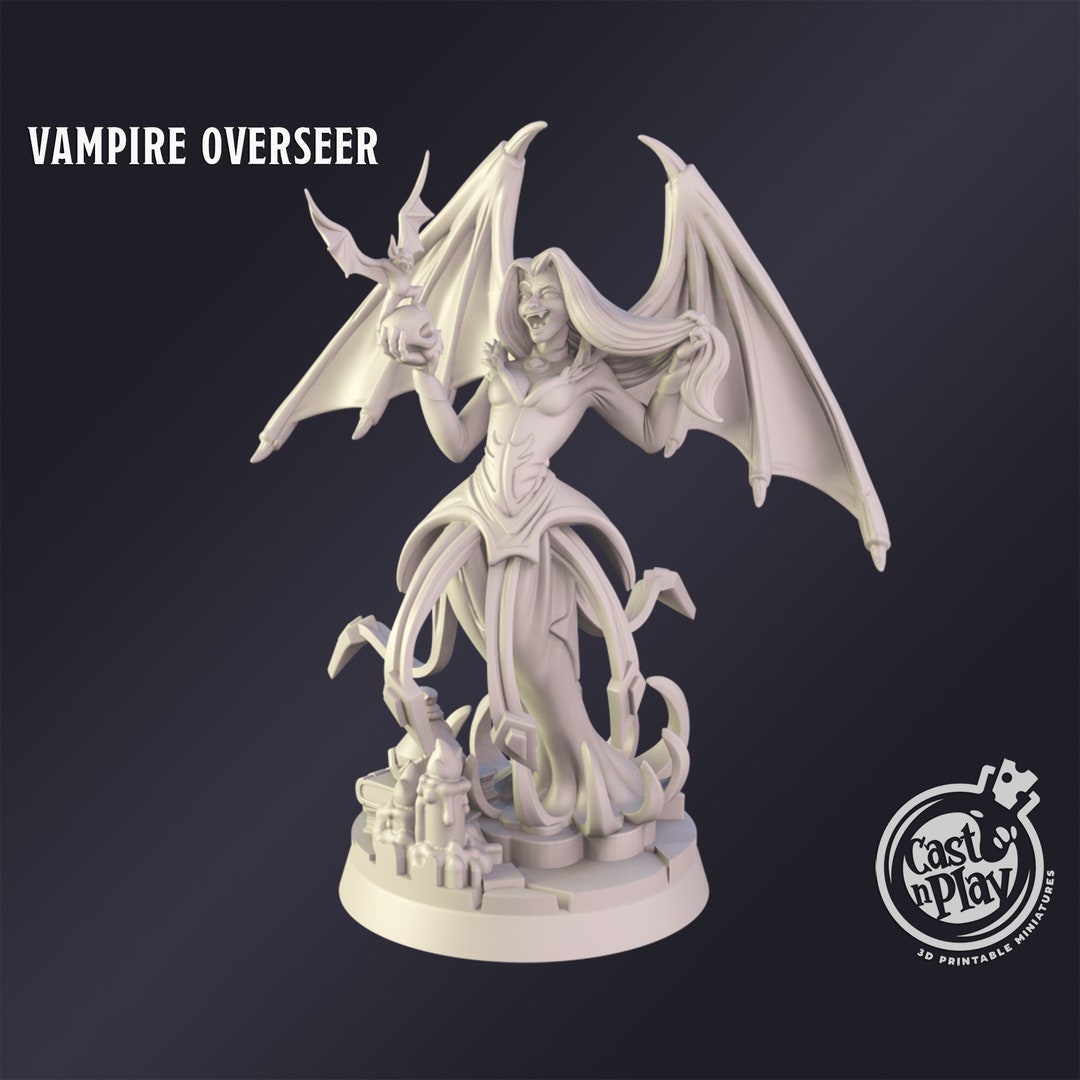 Dnd Miniature Vampire Overseer Miniature for Dungeons and Dragons ...