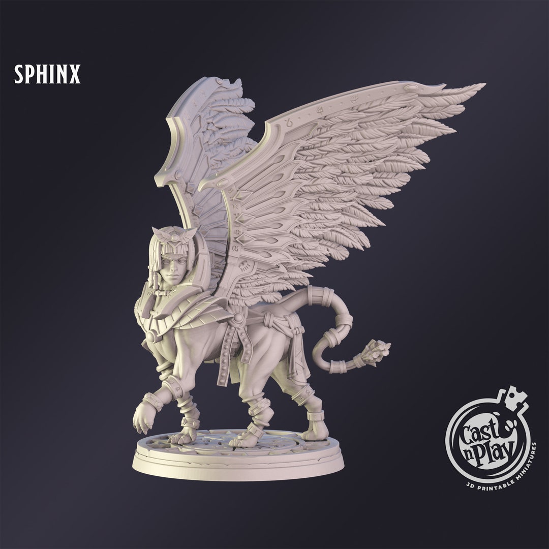 Dnd Miniature Sphinx Miniature for Dungeons and Dragons Tabletop RPG ...