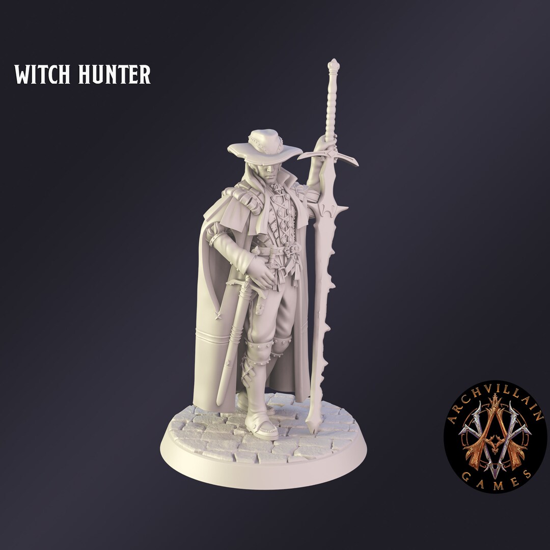 Dnd Miniature Witch Hunter Miniature for Dungeons and Dragons Tabletop ...
