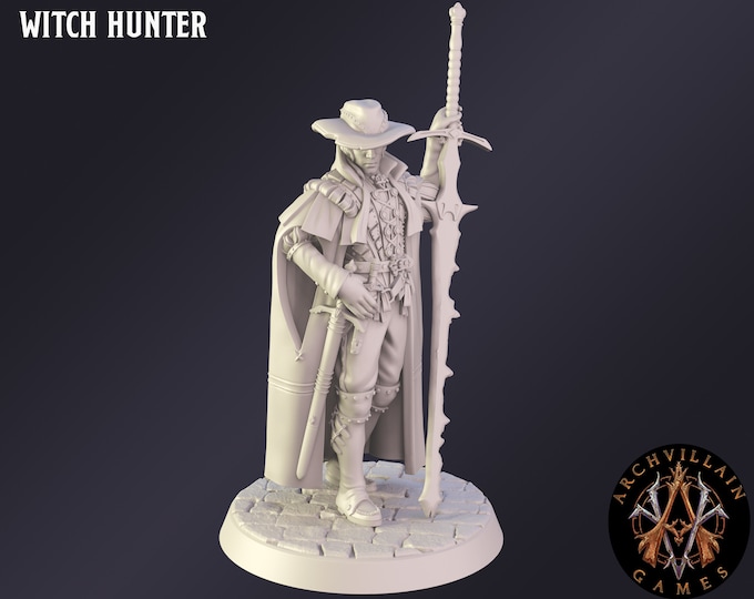 Dnd Miniature Witch Hunter Miniature for Dungeons and Dragons Tabletop ...