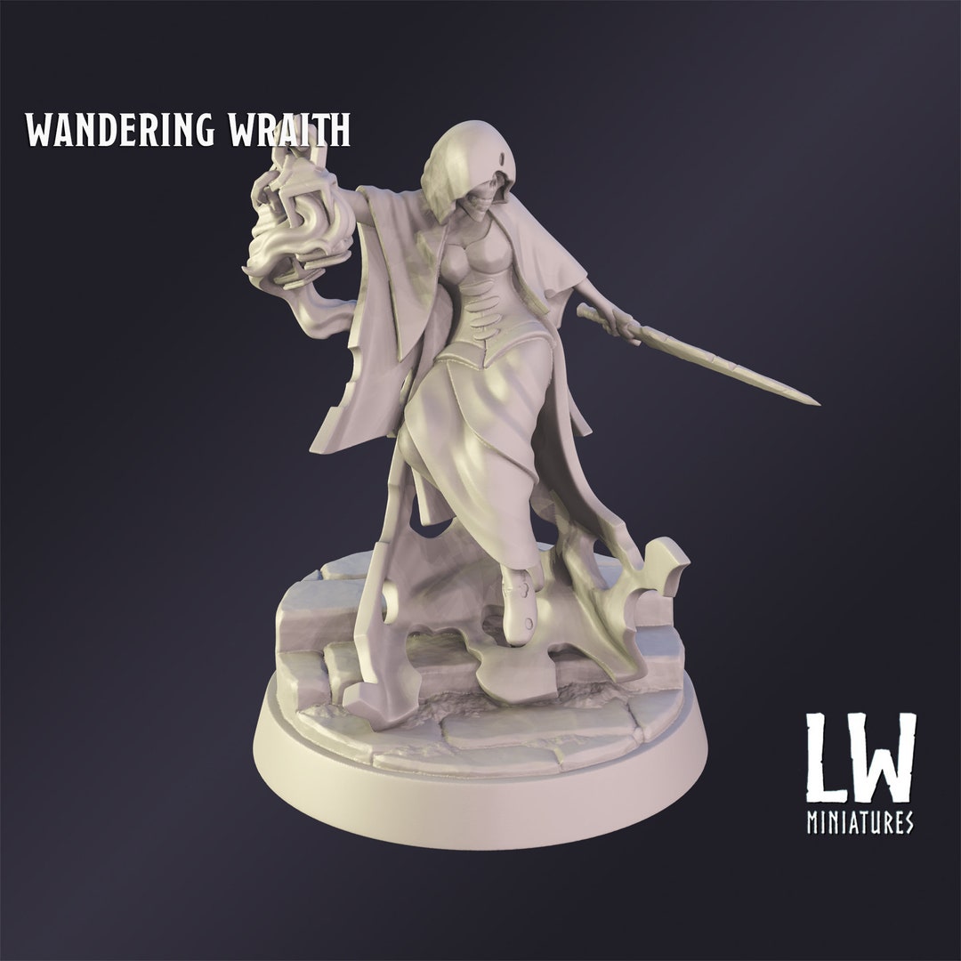 Dnd Miniature Wandering Wraith Miniature for Dungeons and Dragons ...