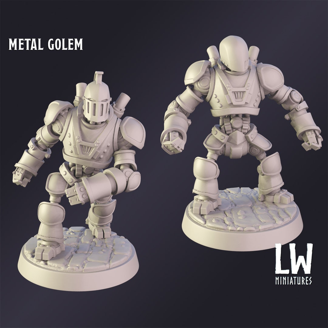 Dnd Miniature Metal Golem Miniature for Dungeons and Dragons Tabletop ...