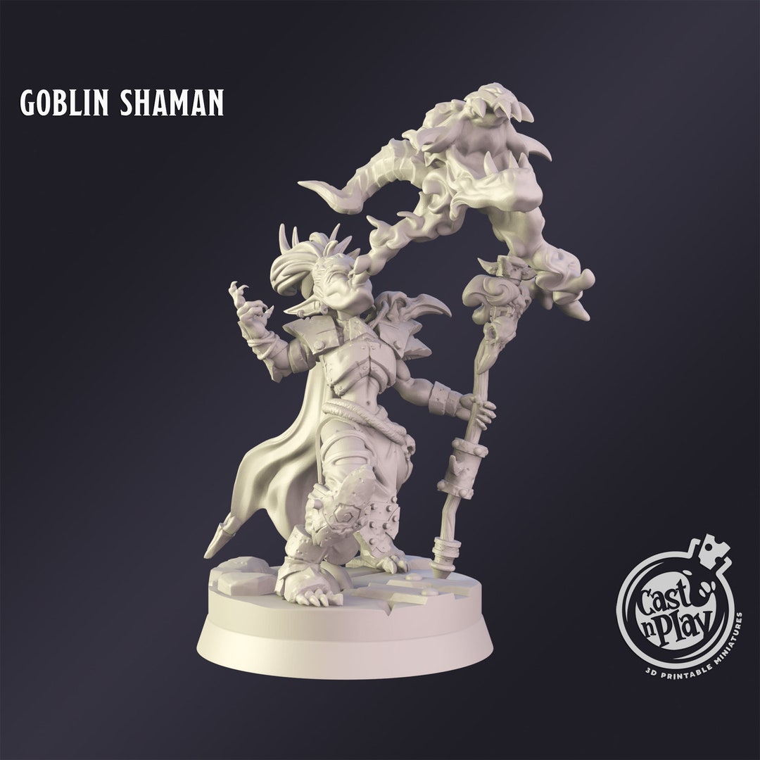 Dnd Miniature Goblin Shaman Miniature for Dungeons and Dragons Tabletop ...