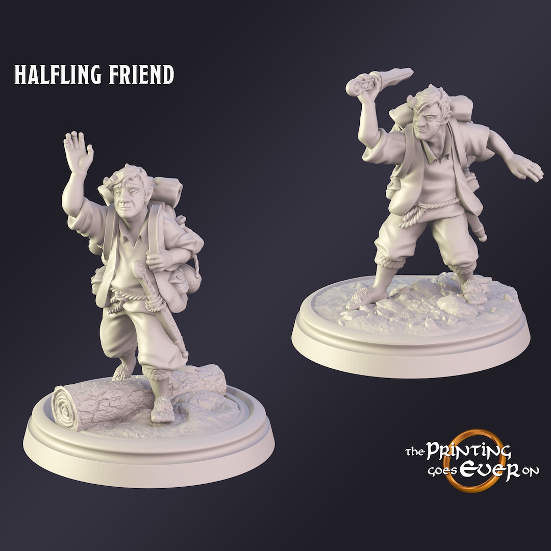 Dnd Miniature Halfling Friend Premium Tabletop Game Miniature From the ...