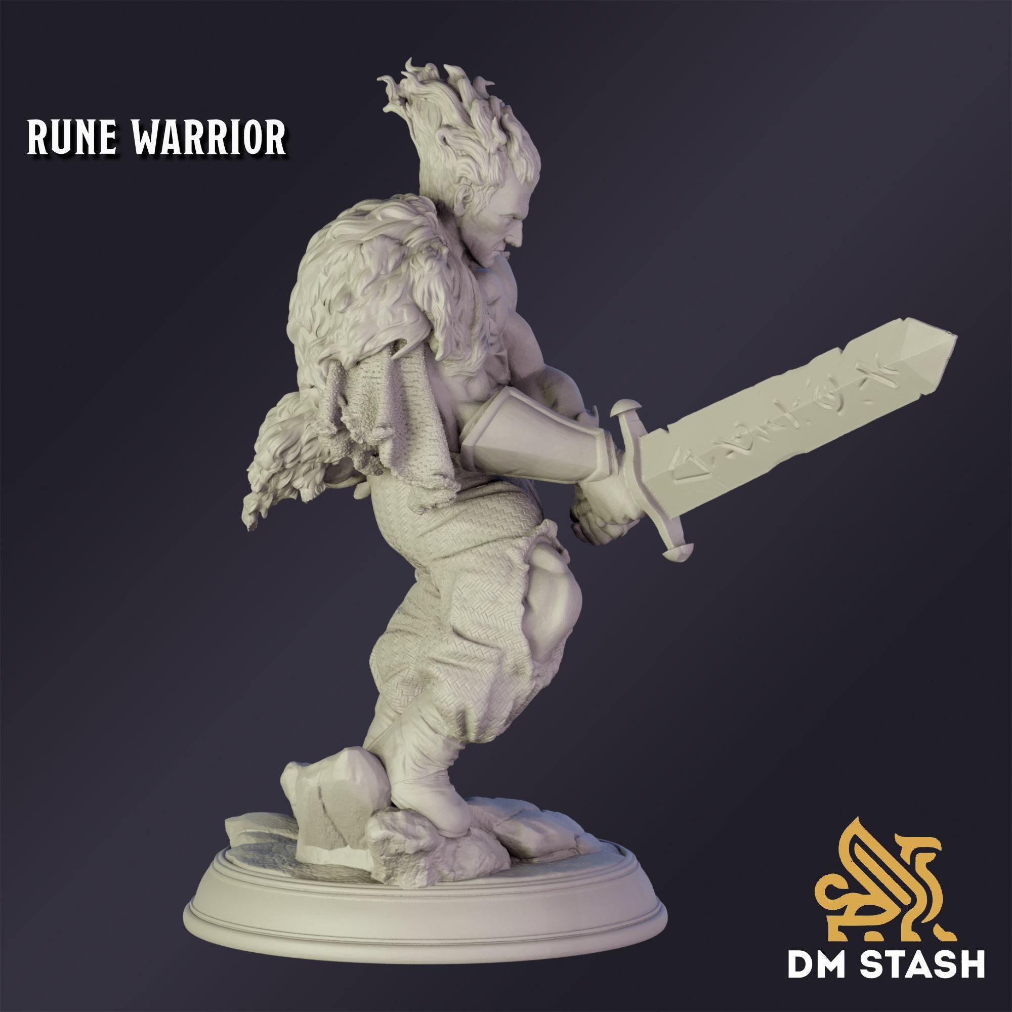 Dnd Miniature Rune Warrior Miniature for Dungeons and Dragons Tabletop ...