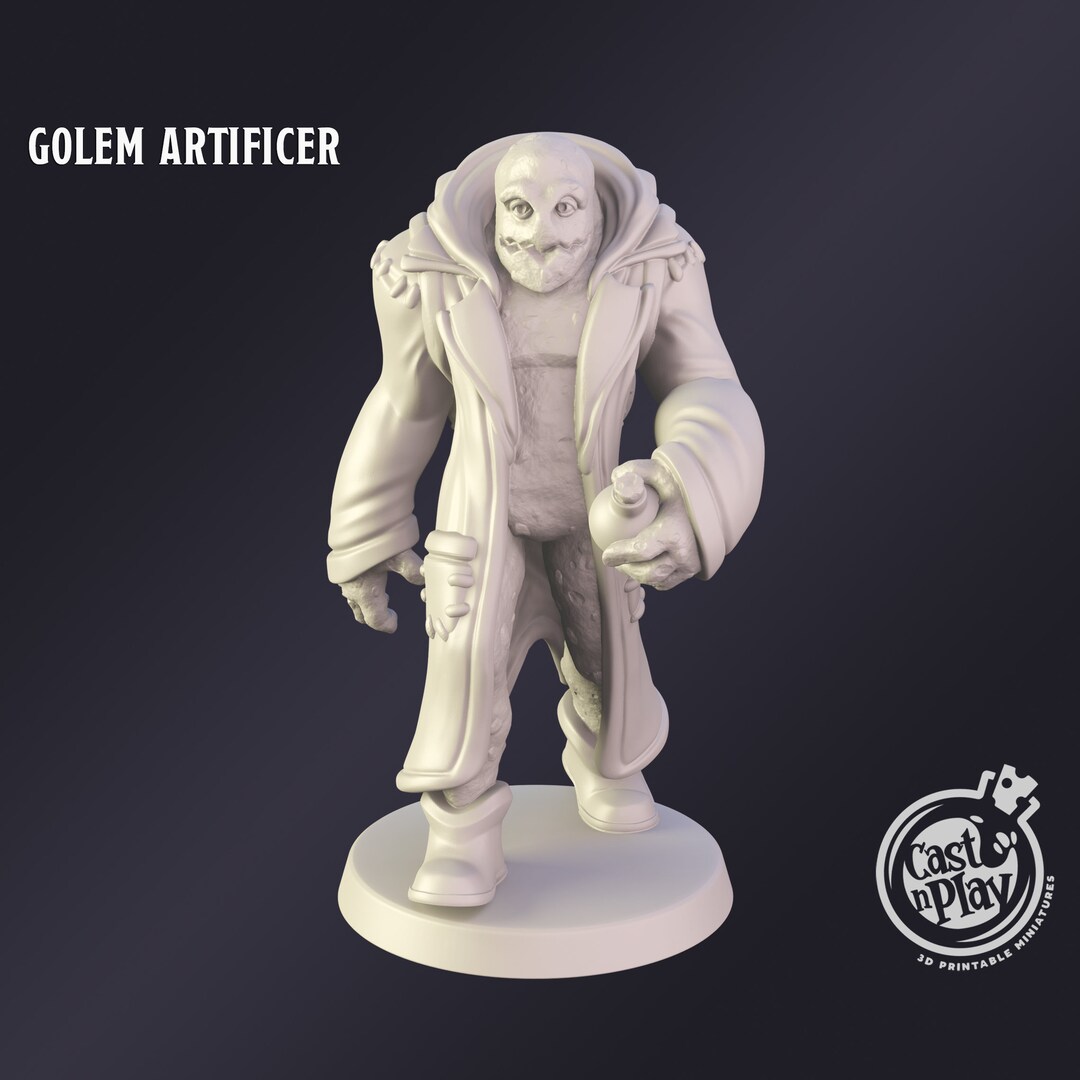 Dnd Miniature Golem Artificer Miniature for Dungeons and Dragons ...