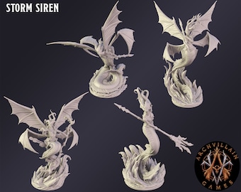 Siren With Trident From dark Sea Legends by Great - Etsy