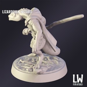 Lizardfolk Wizard Premium Tabletop Game Miniature From Lost World ...