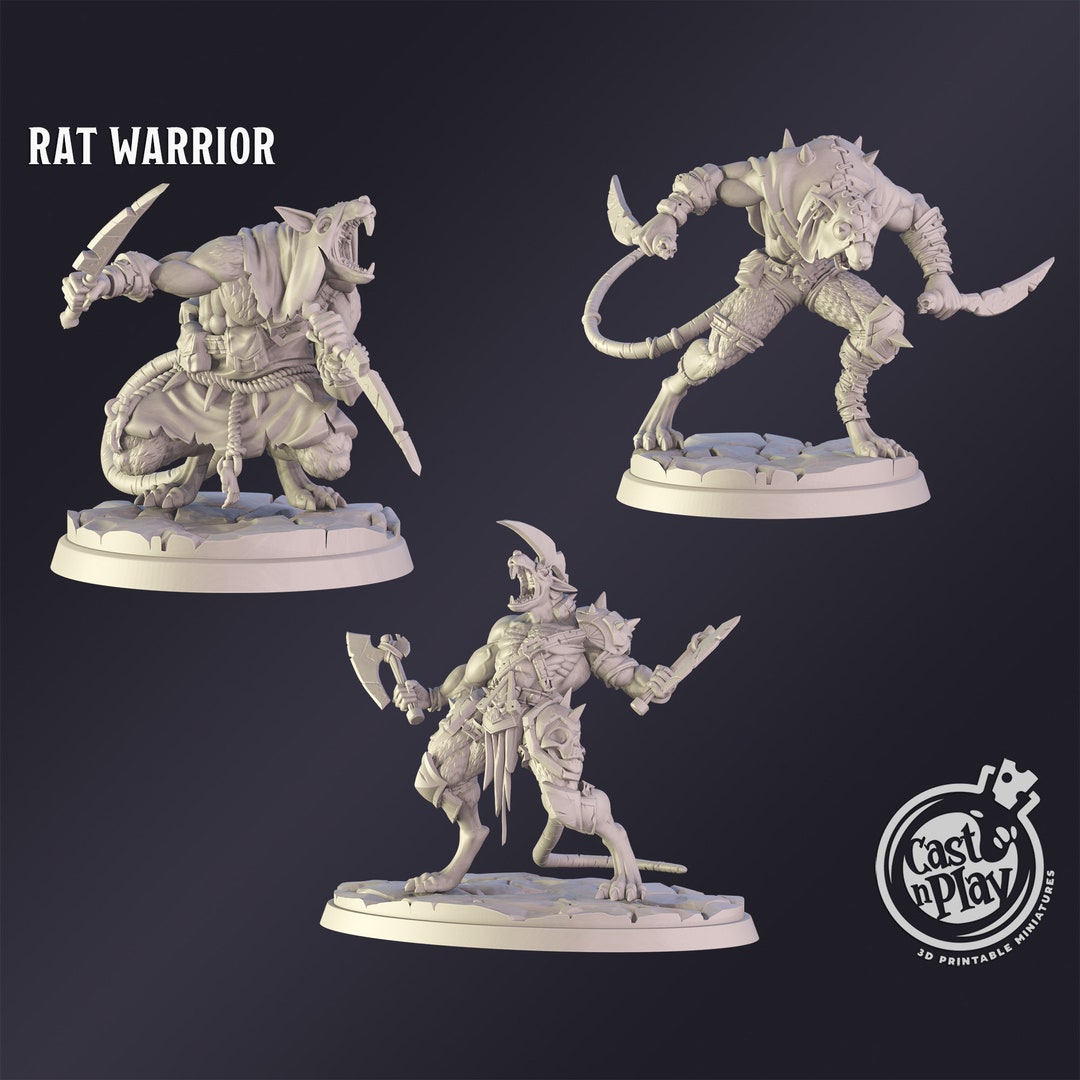 Dnd Miniature Rat Warrior Miniature for Dungeons and Dragons Tabletop ...