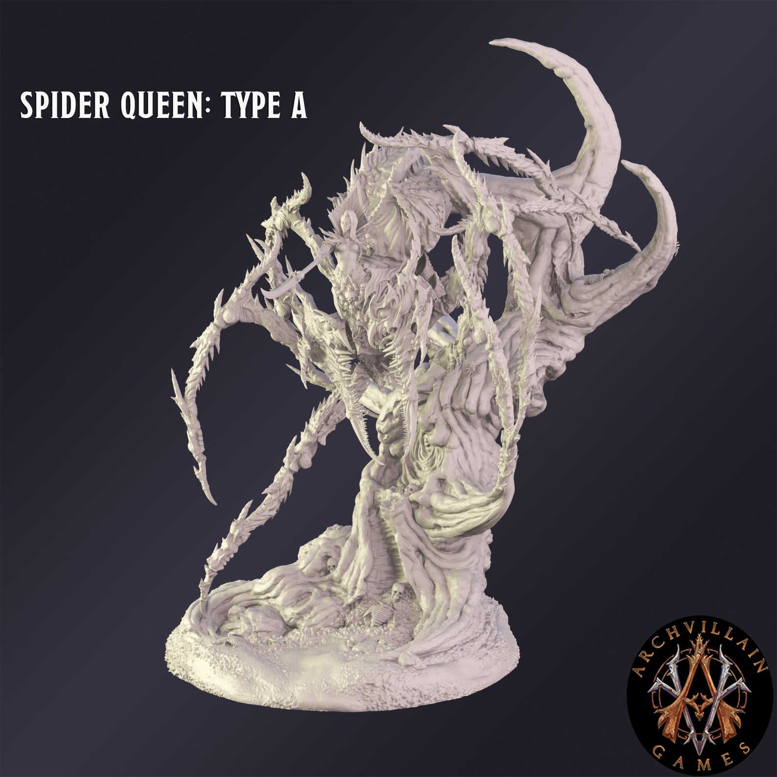Spider Queen Premium Tabletop Game miniature from Archvillain - Etsy.de