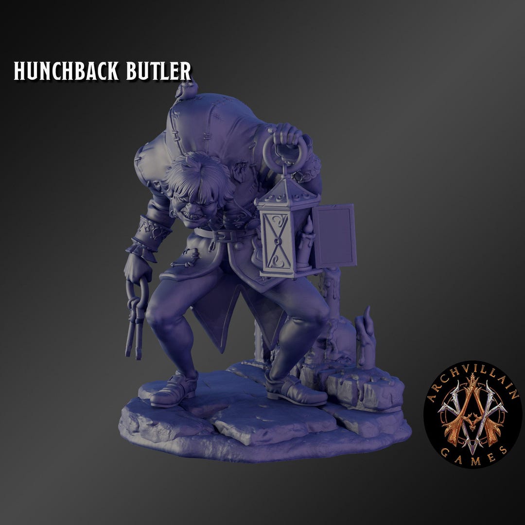Dnd Miniature Hunchback Butler Miniature for Dungeons and Dragons ...
