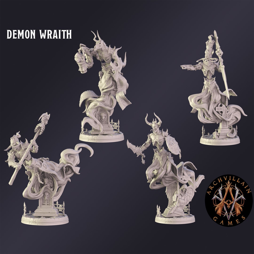 Dnd Miniature Demon Wraith Miniature for Dungeons and Dragons Tabletop ...