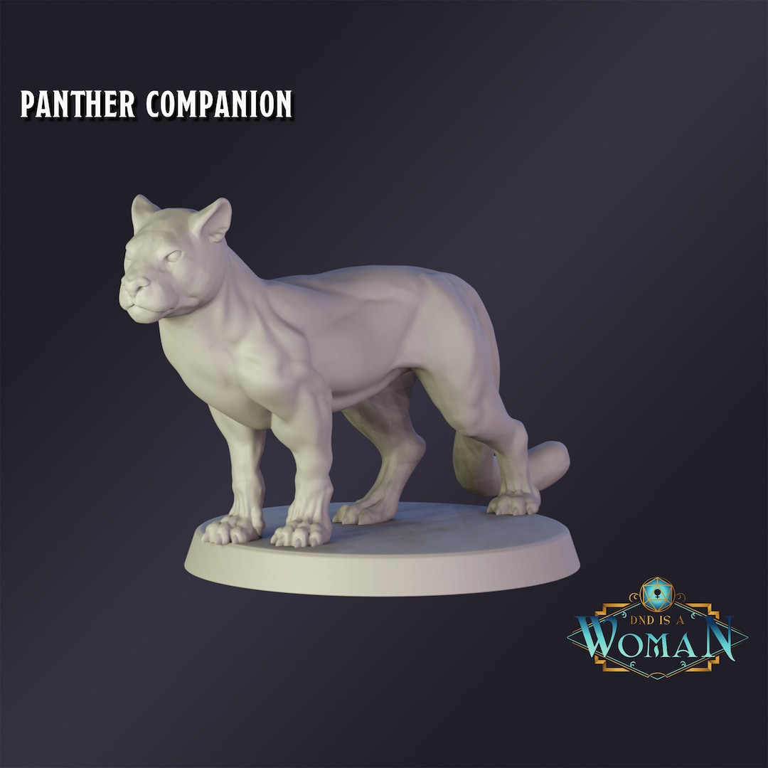 Dnd Miniature Panther Companion Miniature for Dungeons and Dragons ...