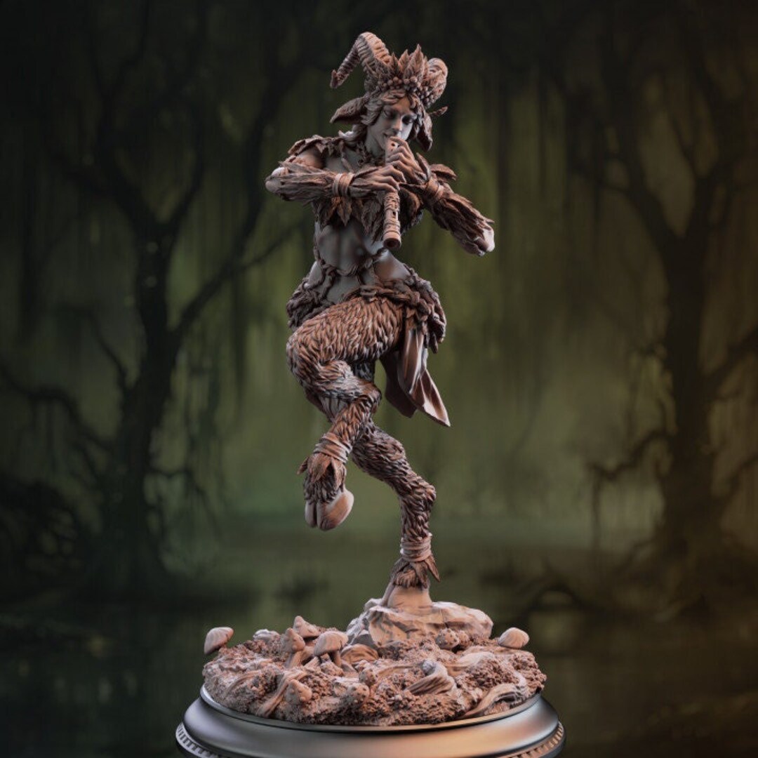 Dnd Miniature Faun Bard Enchantress Miniature for Dungeons and Dragons ...