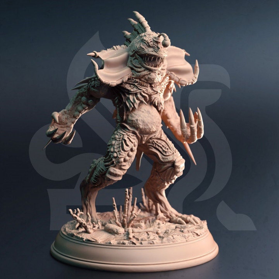 Dnd Miniature Angler Fish Abomination Miniature for Dungeons and ...