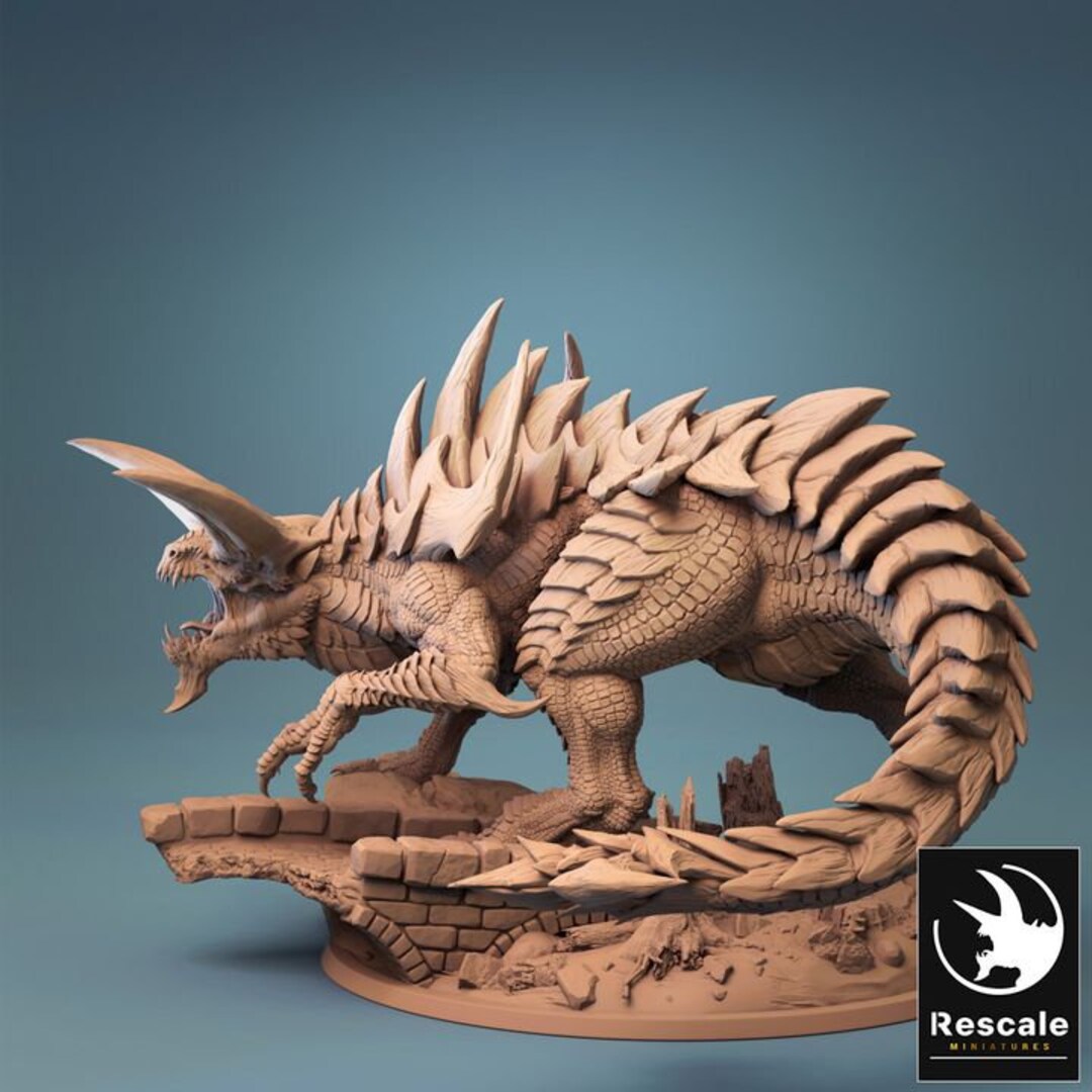 Dnd Miniature Tarrasque Miniature for Dungeons and Dragons Tabletop RPG ...