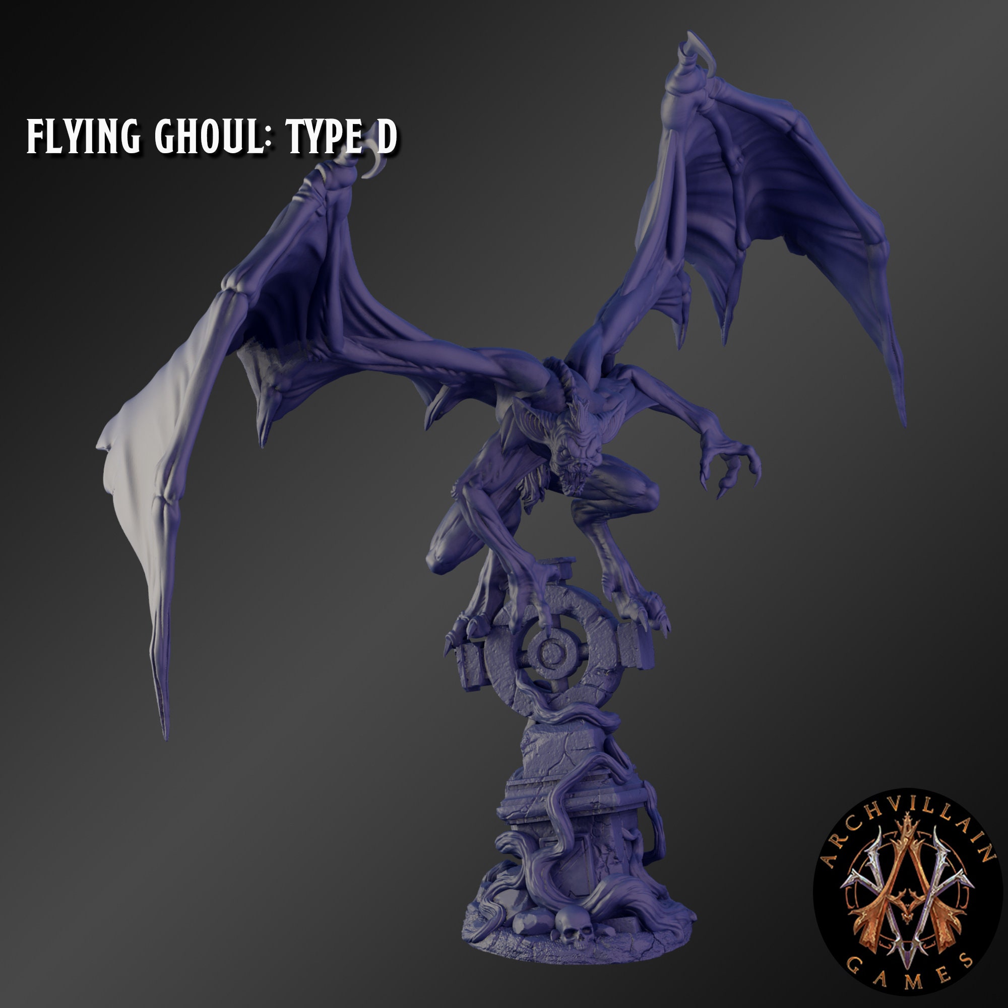 Flying Ghoul Premium Tabletop Game Miniature From Archvillain - Etsy