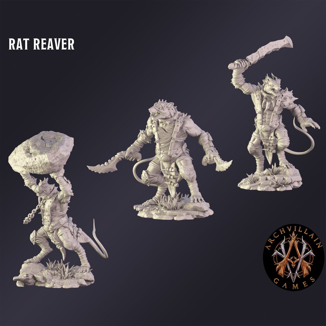 Dnd Miniature Rat Reaver Miniature for Dungeons and Dragons Tabletop ...
