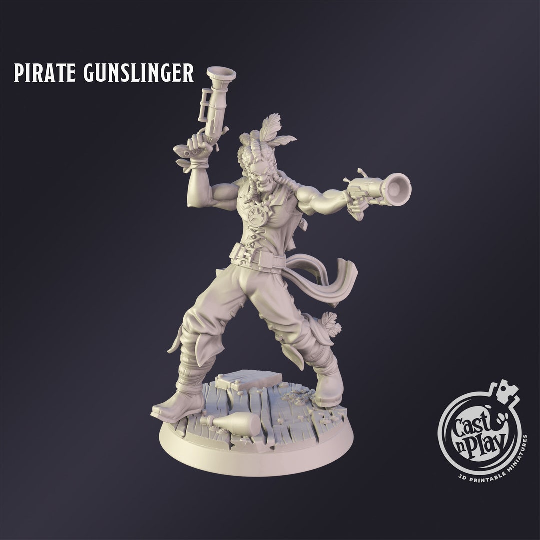 Pirate Gunslinger Premium Tabletop Game Miniature From Cast N Play ...