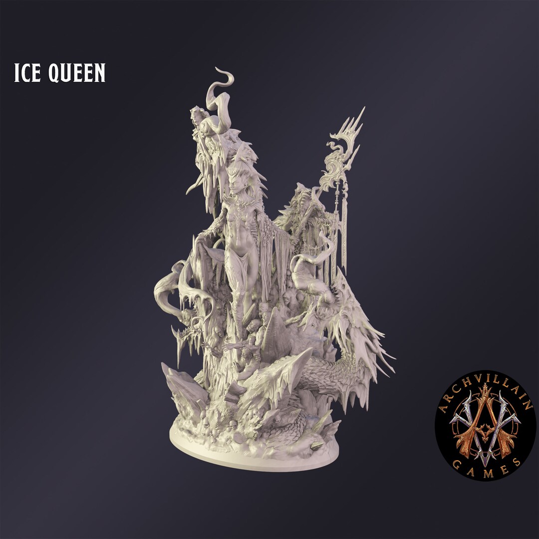 Dnd Miniature Ice Queen Miniature for Dungeons and Dragons Tabletop RPG ...