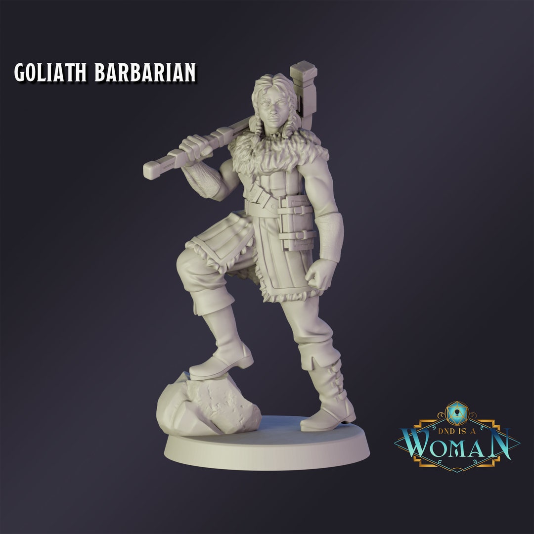 Goliath Barbarian Premium Tabletop Game Miniature From Dnd is a Woman, Dungeons and Dragons ...