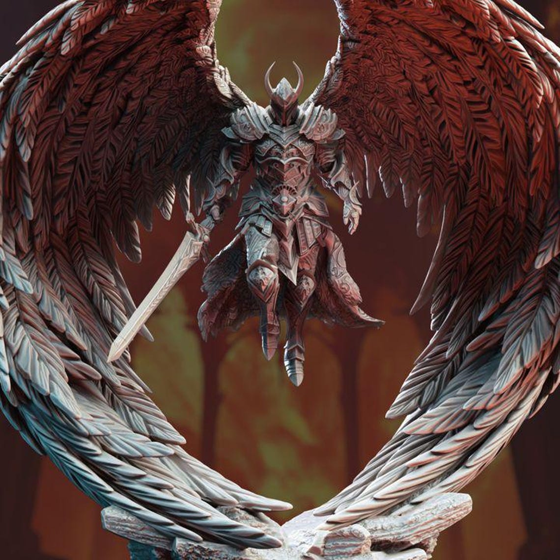 Dnd Miniature Ascended Angel of Justice Miniature for Dungeons and ...