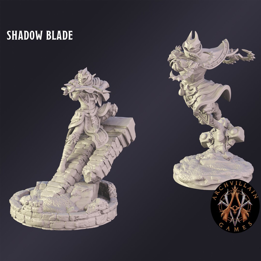 Dnd Miniature Shadow Blade Miniature for Dungeons and Dragons Tabletop ...