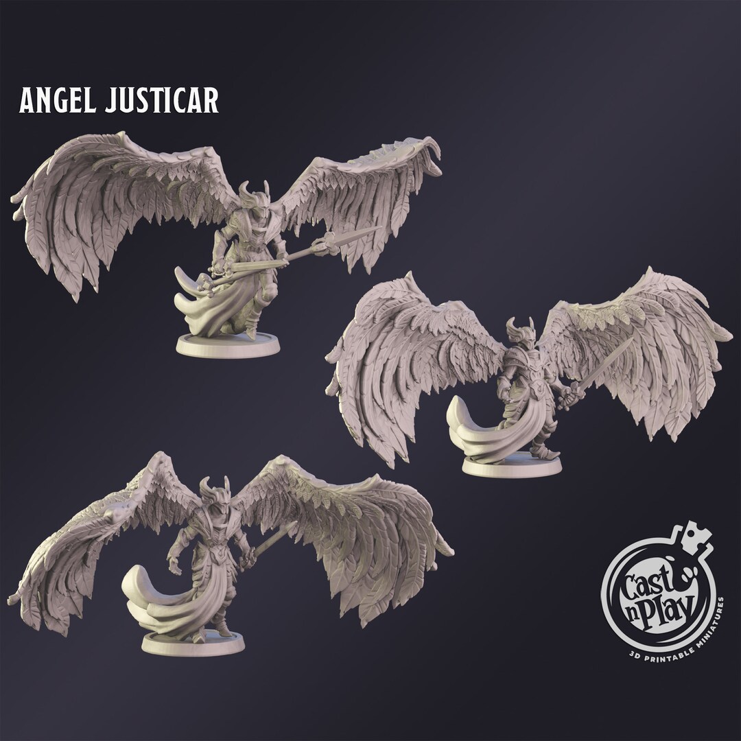 Dnd Miniature Angel Justicar Miniature for Dungeons and Dragons ...