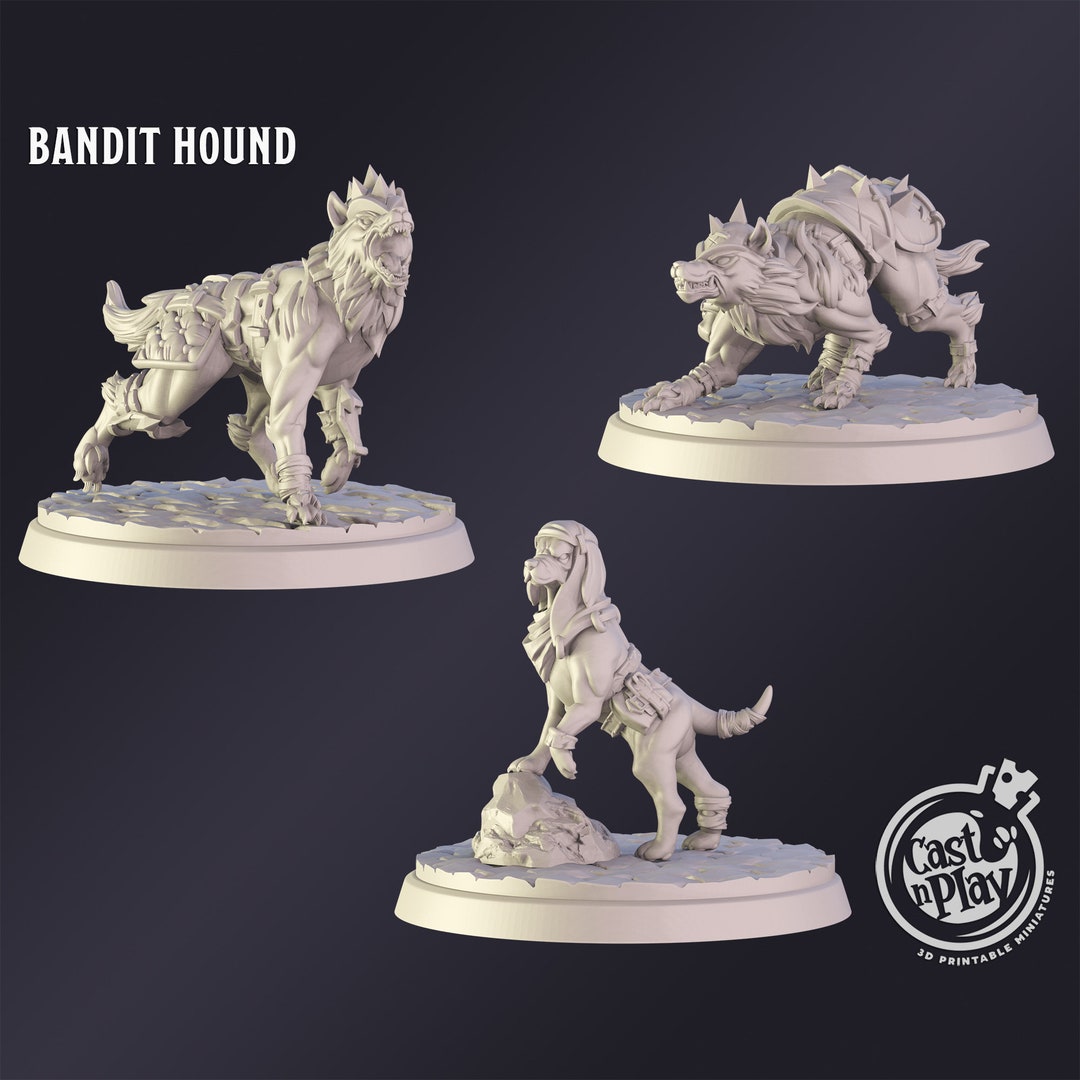Dnd Miniature Bandit Hound Miniature for Dungeons and Dragons Tabletop ...