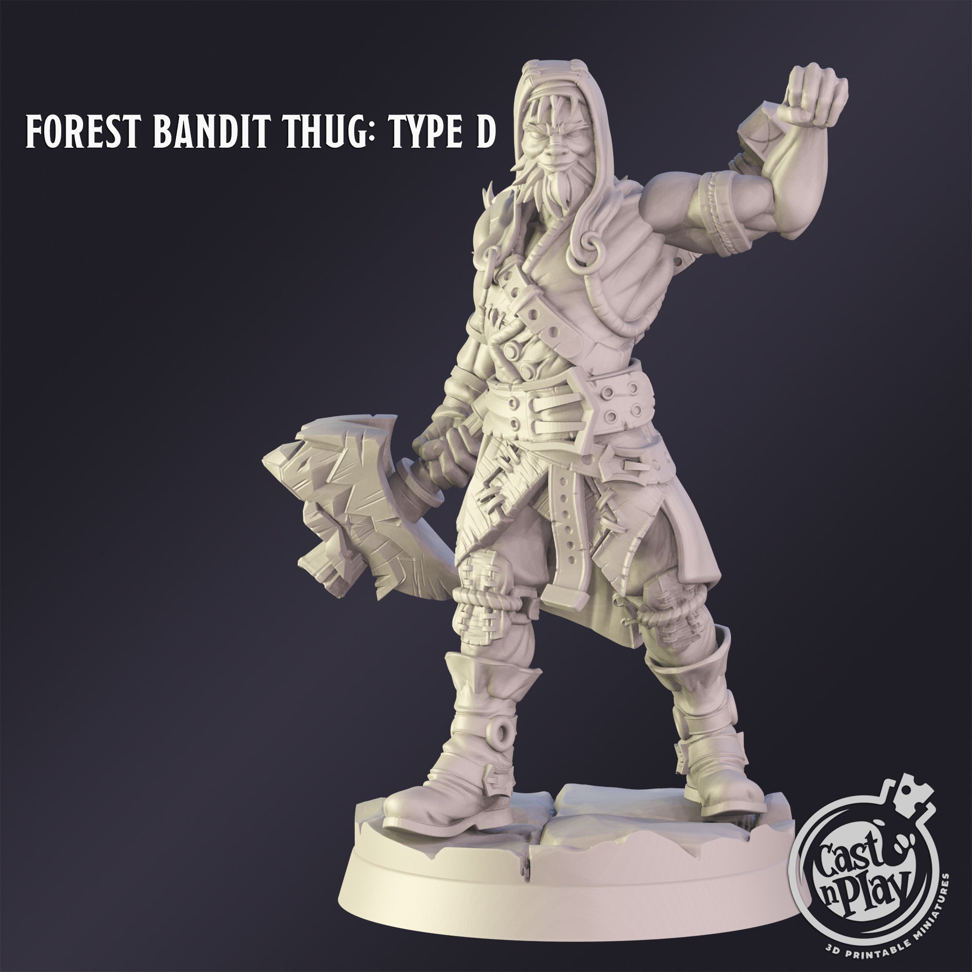 Dnd Miniature Forest Bandit Thug Miniature for Dungeons and Dragons ...