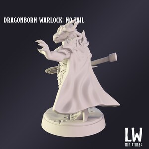 Dnd Miniature Dragonborn Warlock Miniature for Dungeons and Dragons ...
