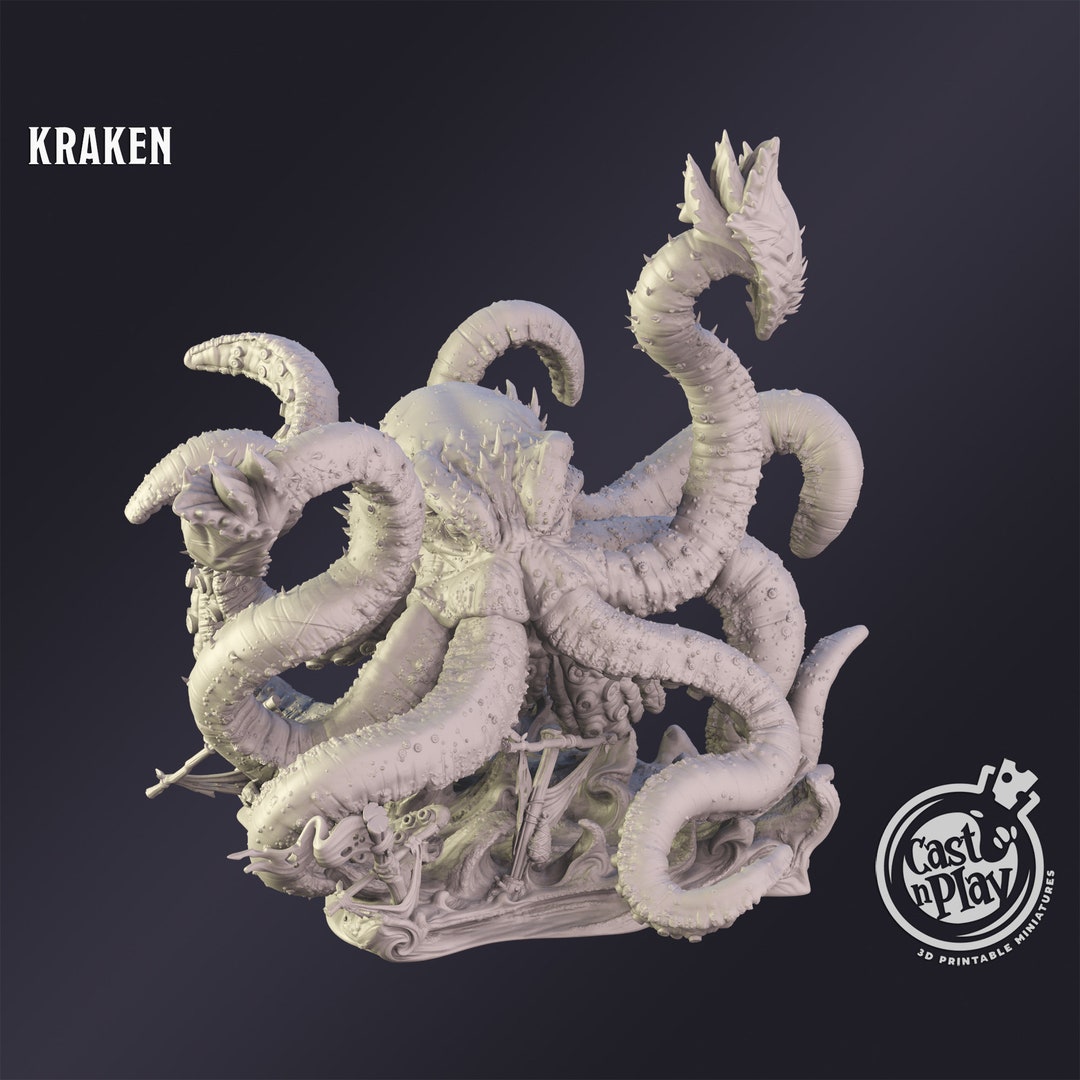 Dungeon Chunks Brand Kraken Mini | Dnd Wargaming Mini | RPG Monster ...