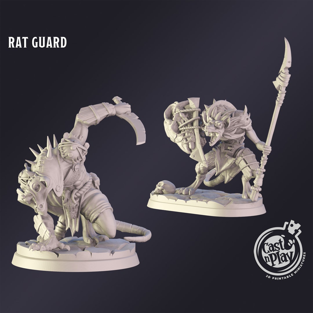 Dnd Miniature Rat Guard Miniature for Dungeons and Dragons Tabletop RPG ...