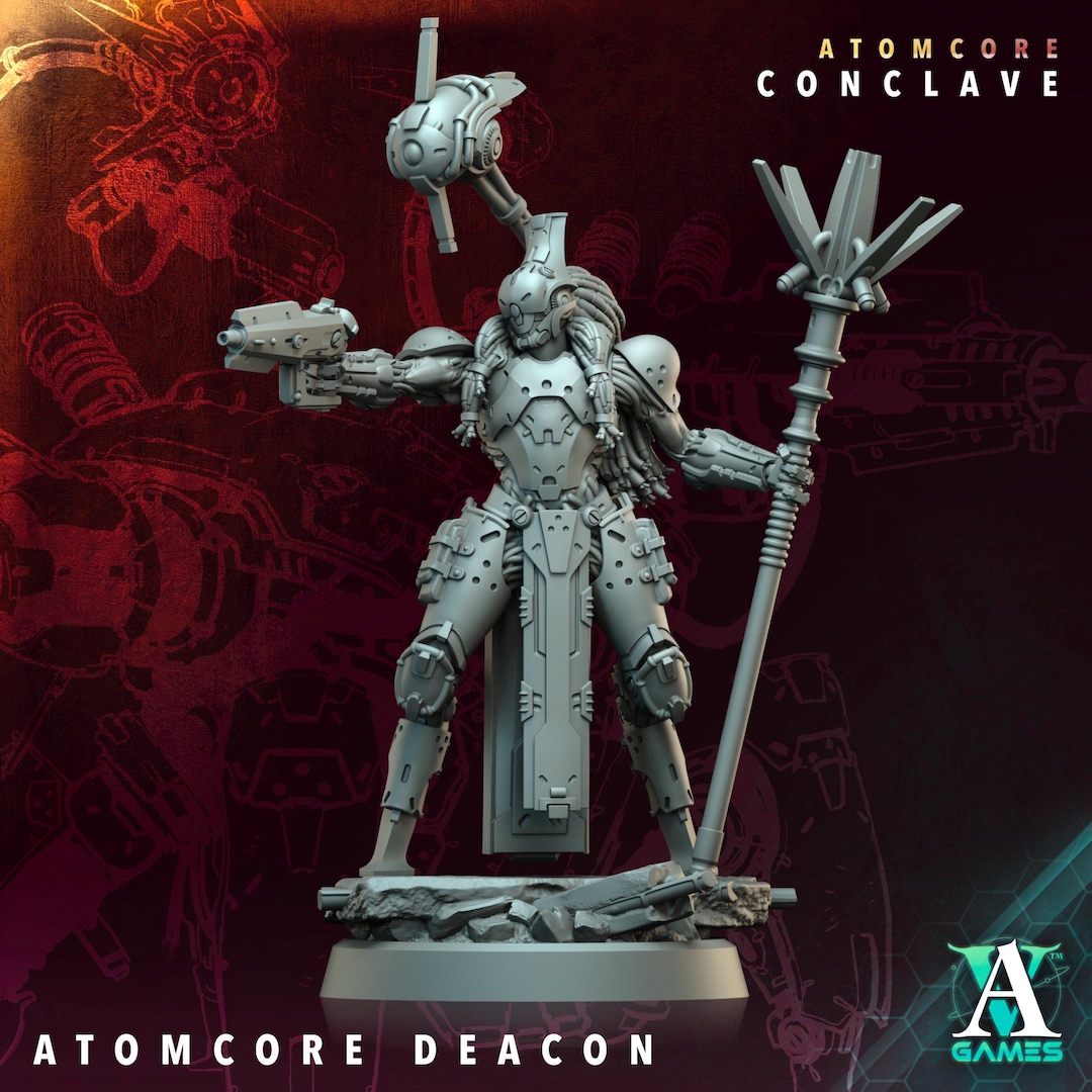 Dnd and Wargame Miniature Atomic Army Chaplain Miniature for Dungeons ...