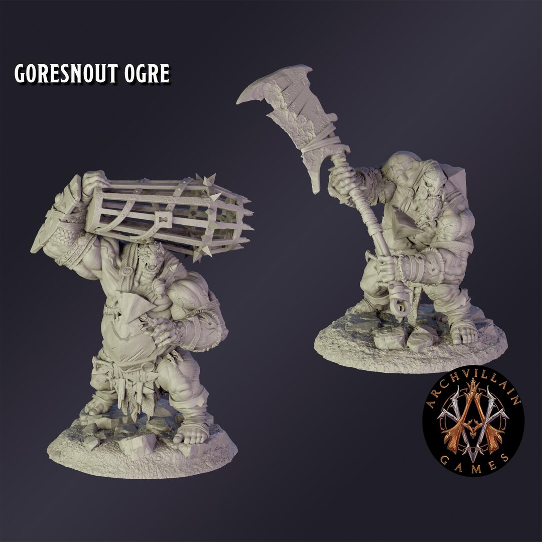 Dnd Miniature Goresnout Ogre Miniature for Dungeons and Dragons ...