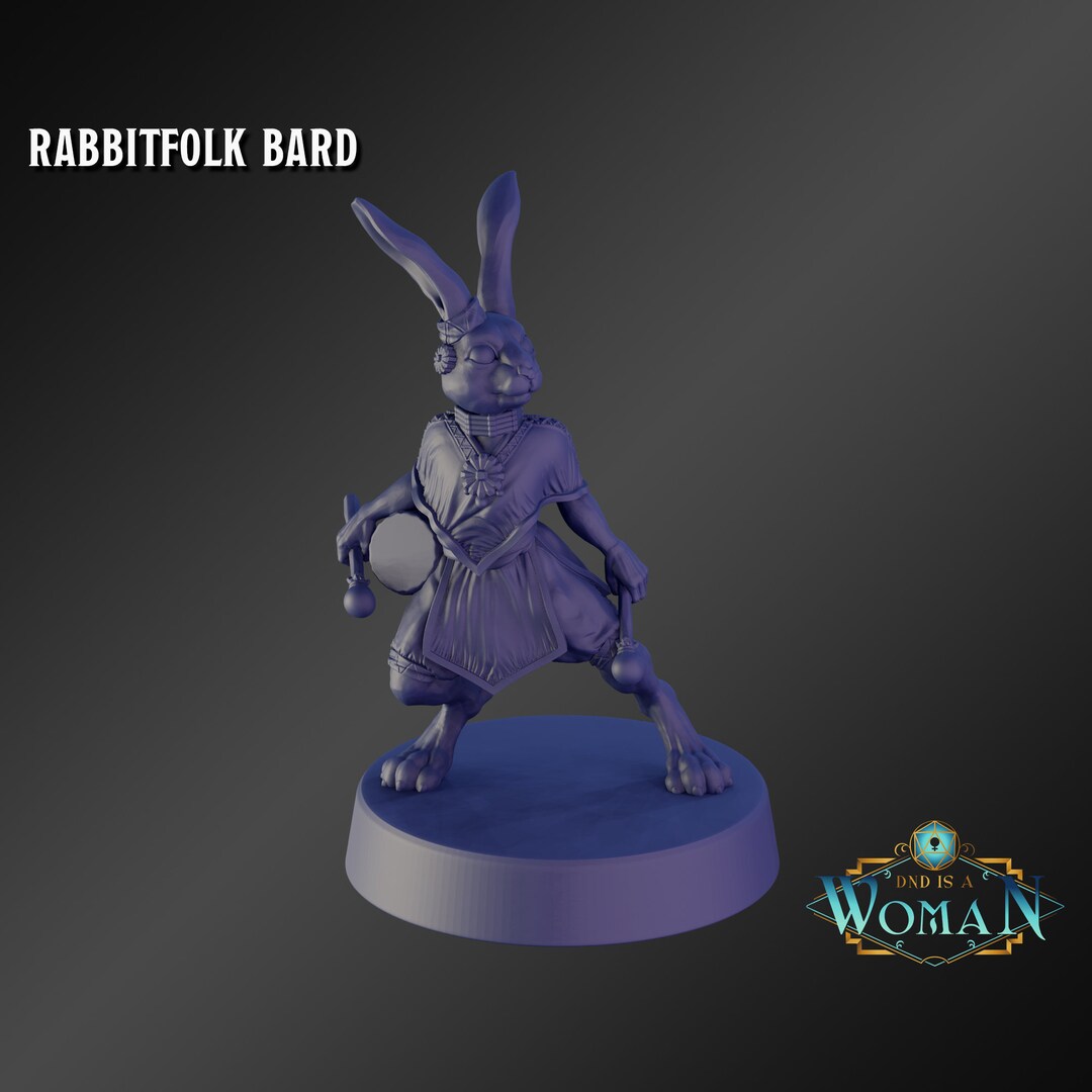Rabbitfolk Bard Premium Tabletop Game Miniature From Dnd is a - Etsy