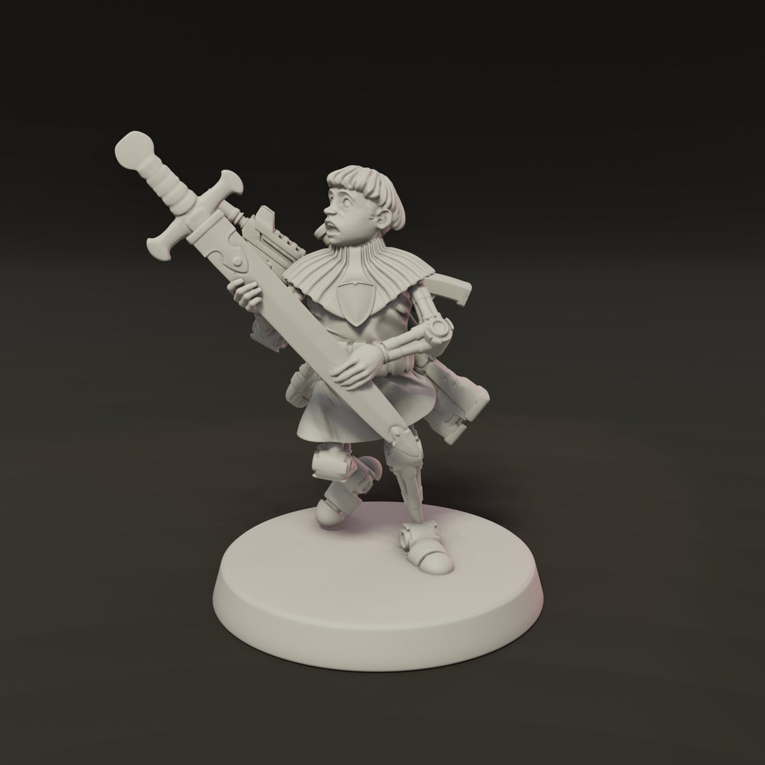 Dnd Miniature Cyborg Squire Boy Miniature for Dungeons and Dragons ...