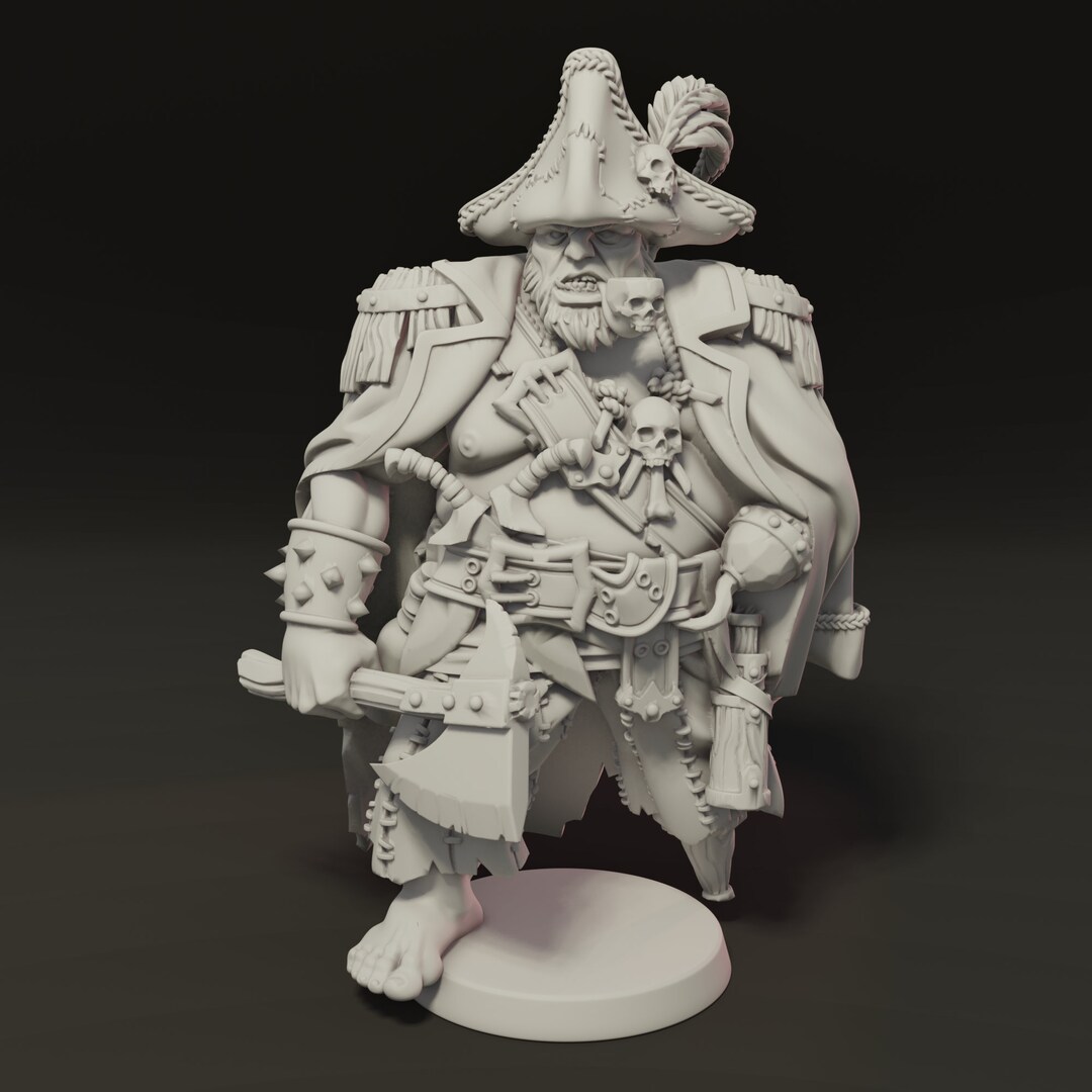 Dnd Miniature Ship Captain Miniature for Dungeons and Dragons Tabletop ...