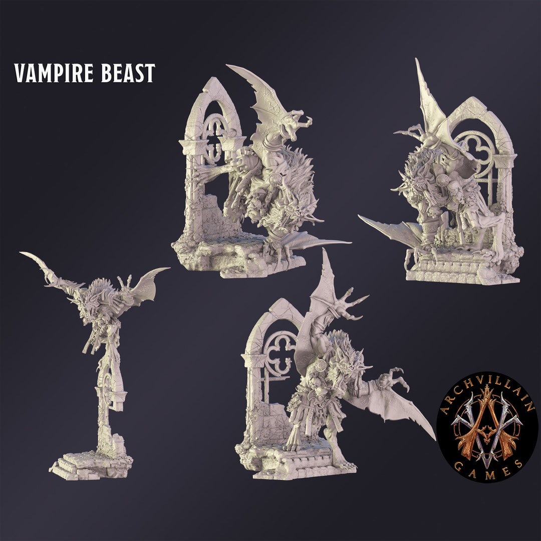 Dnd Miniature Vampire Beast Miniature for Dungeons and Dragons Tabletop ...