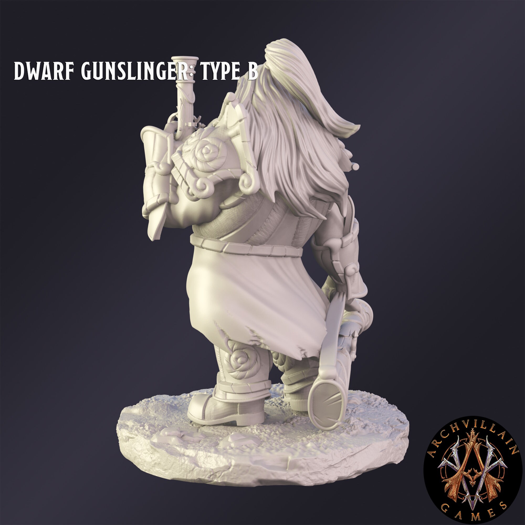 Toys Miniature Toys Pathfinder Dungeons and Dragons Dwarf Gunslinger ...