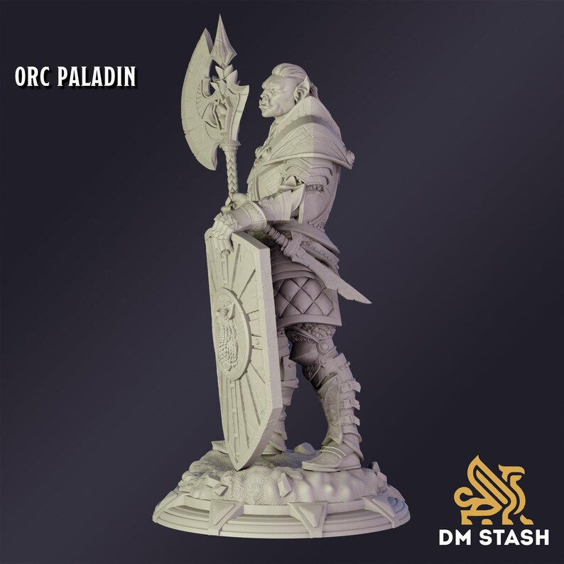 Dnd Miniature Orc Paladin Miniature for Dungeons and Dragons Tabletop ...