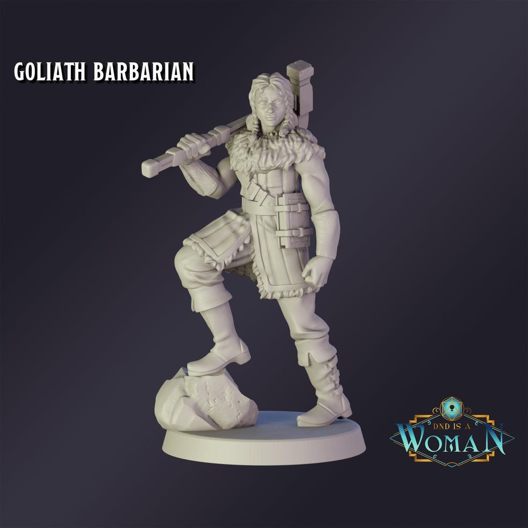Dnd Miniature Goliath Barbarian Miniature for Dungeons and Dragons ...