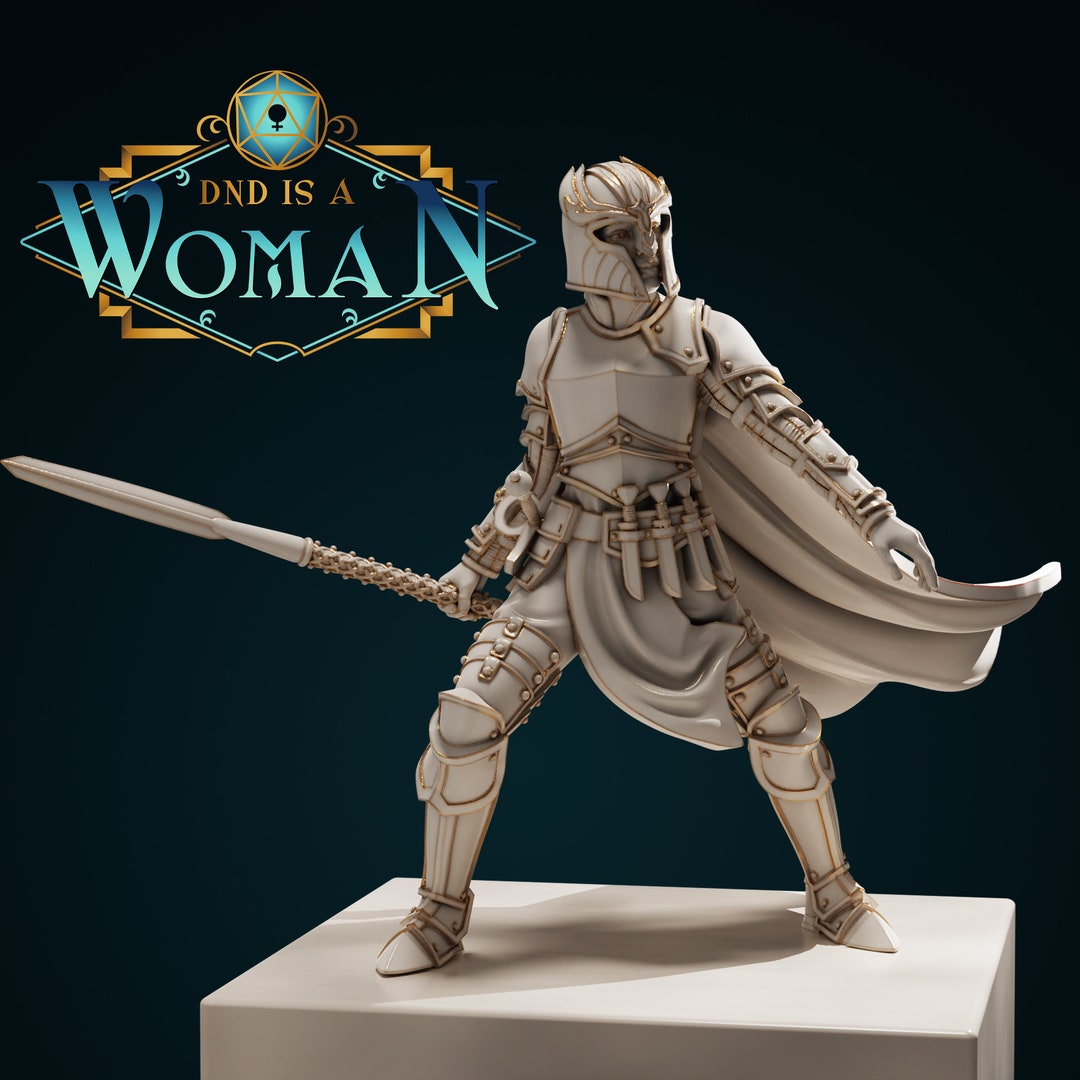 Dnd Miniature Human Fighter Miniature for Dungeons and Dragons Tabletop ...