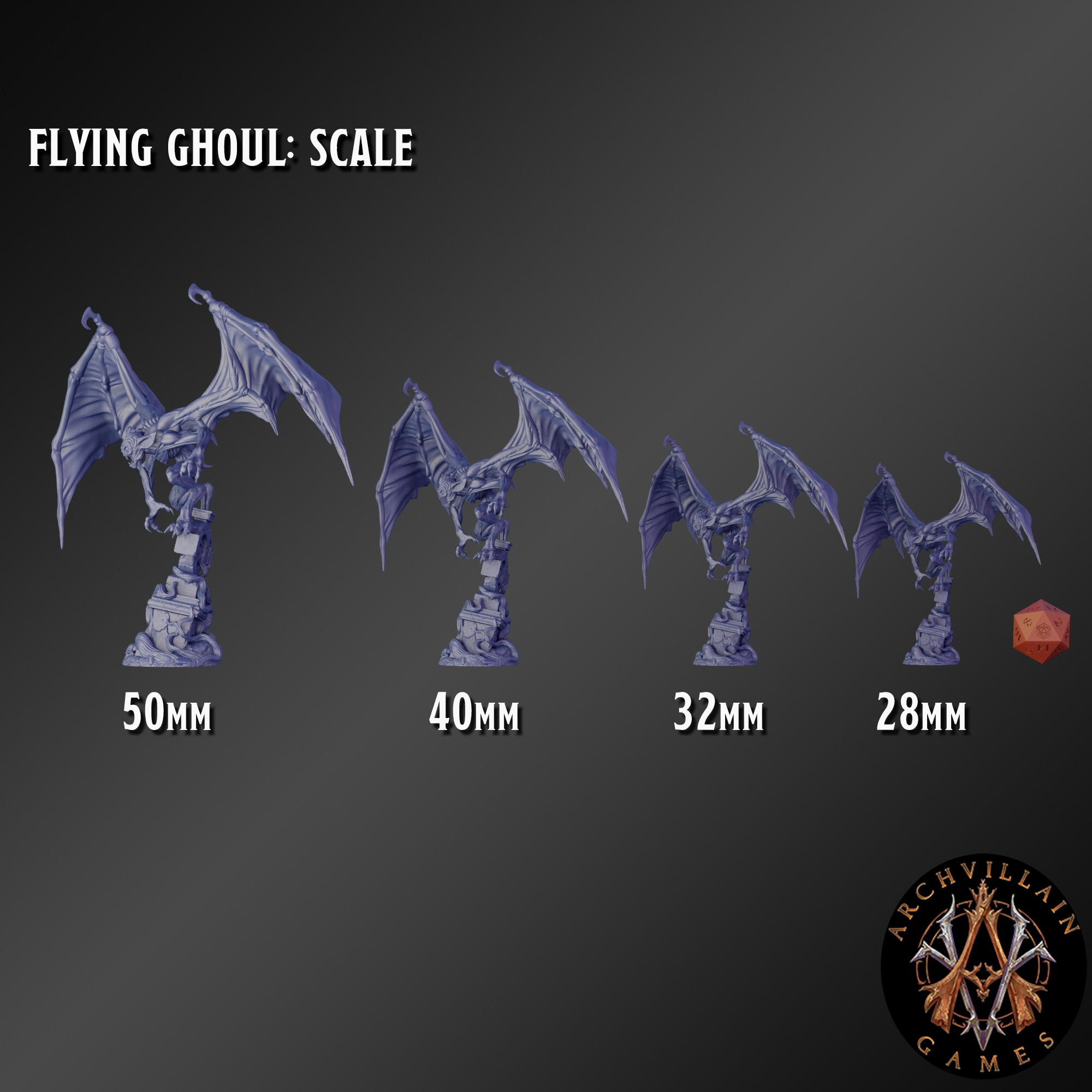 Flying Ghoul Premium Tabletop Game Miniature From Archvillain - Etsy