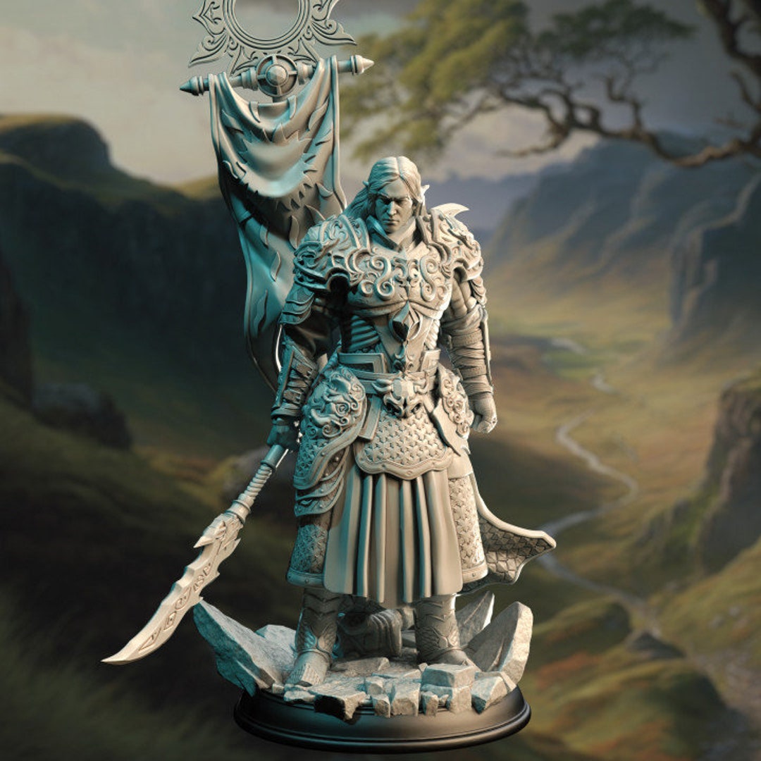Dnd Miniature Elf Eldritch Knight Miniature for Dungeons and Dragons ...