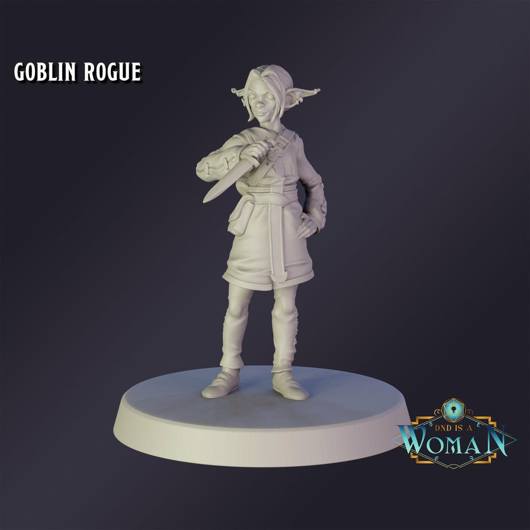Dnd Miniature Goblin Rogue Miniature for Dungeons and Dragons Tabletop ...