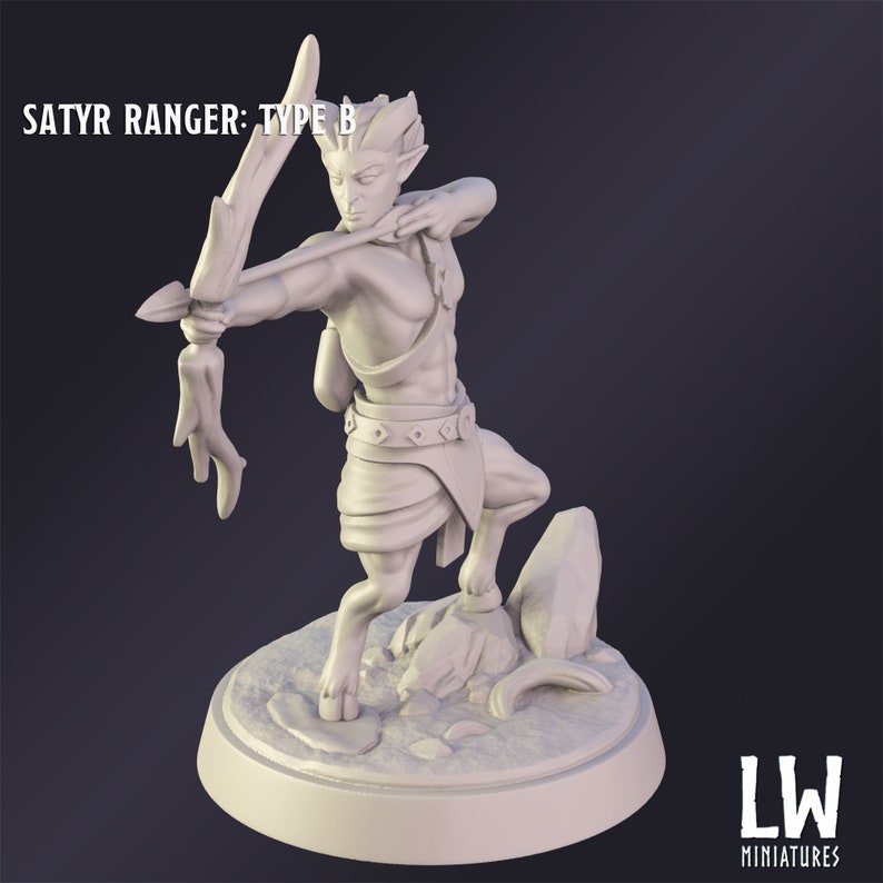 Dnd Miniature Satyr Ranger Miniature for Dungeons and Dragons Tabletop ...