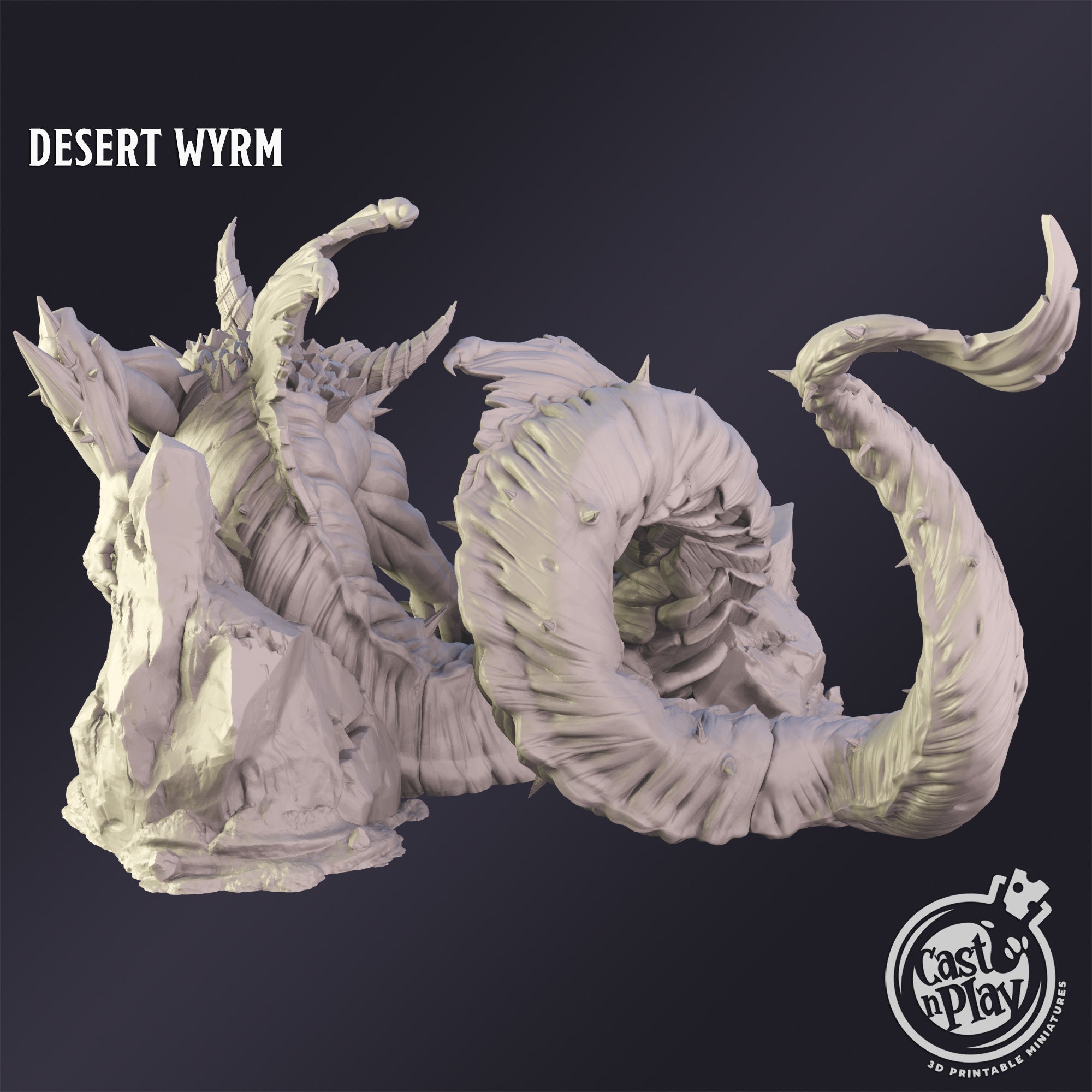 Desert Wyrm Premium Tabletop Game Miniature From Cast N Play - Etsy Ireland