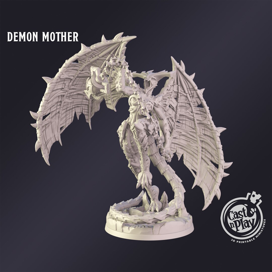 Dnd Miniature Demon Mother Miniature for Dungeons and Dragons Tabletop ...